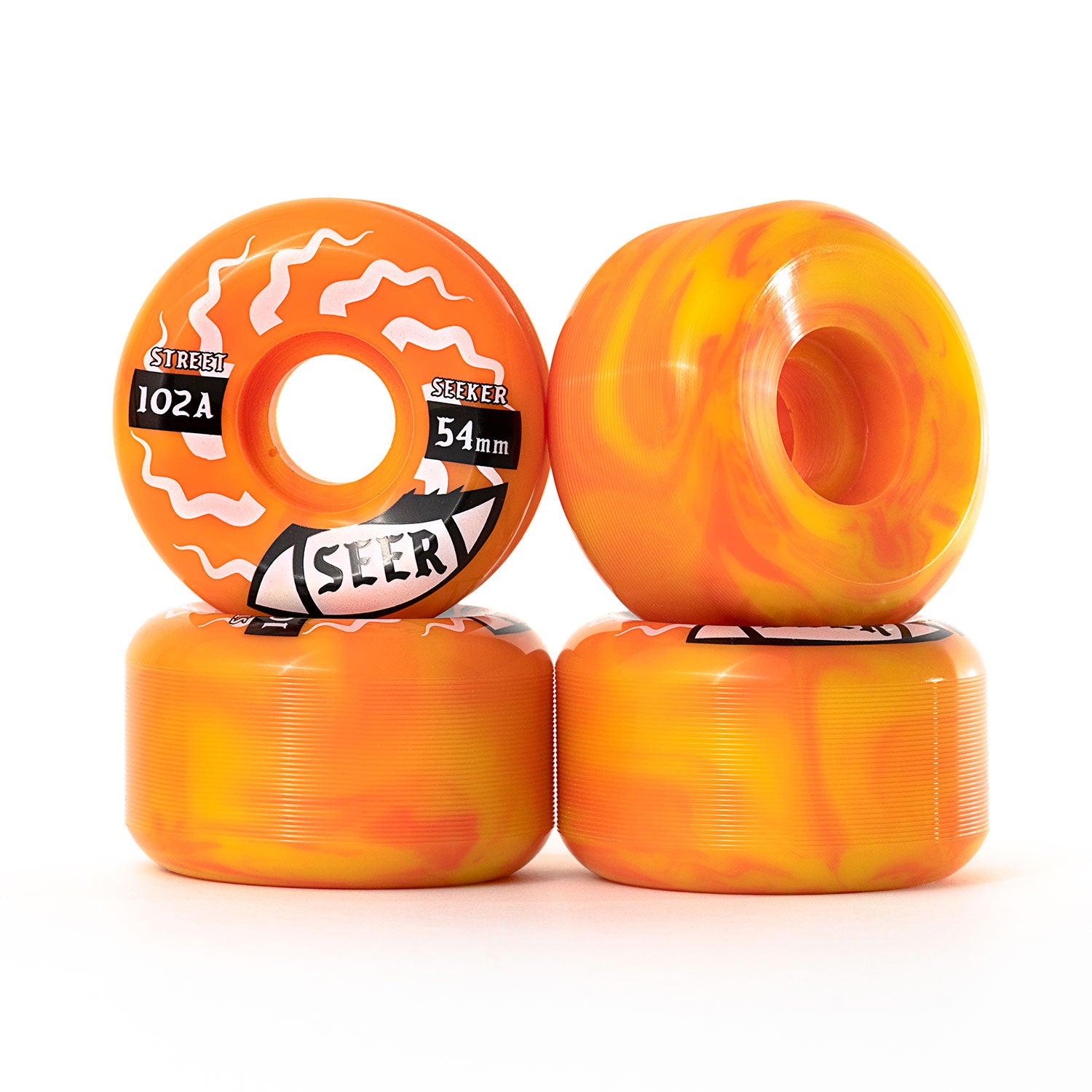 Visions 54mm - Orange & Yellow Swirl – Seer Wheels